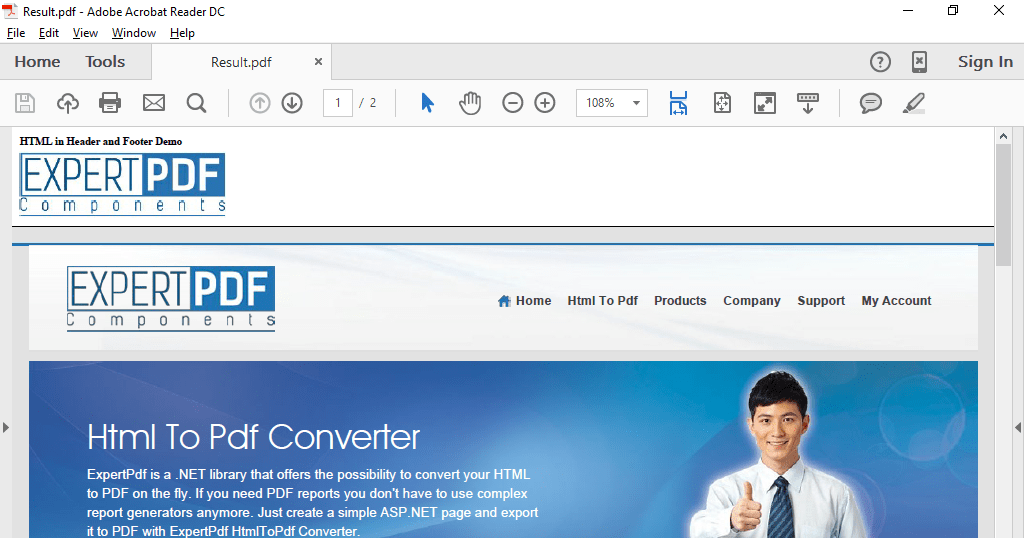 ExpertPDF HtmlToPdf Converter v14.0