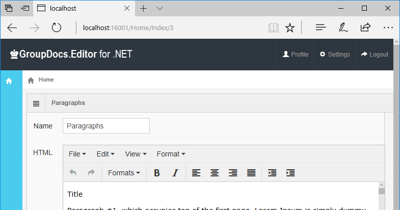 GroupDocs.Editor for .NET V19.5