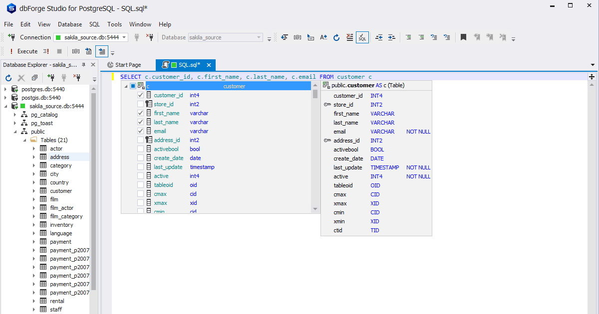 dbForge Studio for PostgreSQL 2.2.184