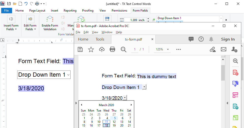 TX Text Control .NET for WPF Professional X18