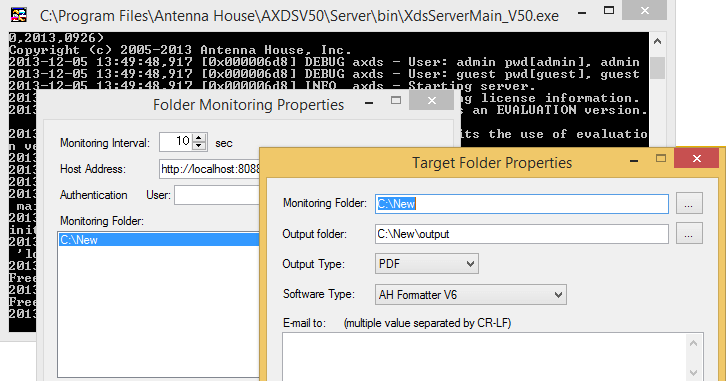 Web Interface v6.0 MR4 for AH Formatter