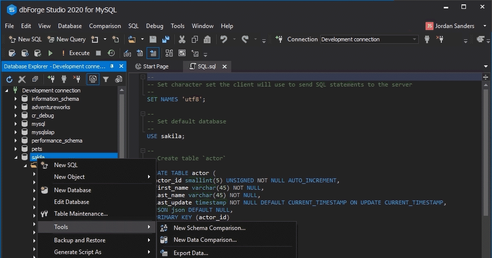 dbForge Studio for MySQL V9.0.304
