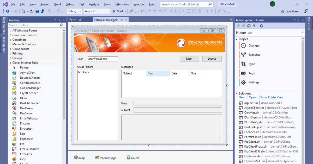 Clever Internet .NET Suite for C#, VB.NET, ASP.NET V9.6.929.0