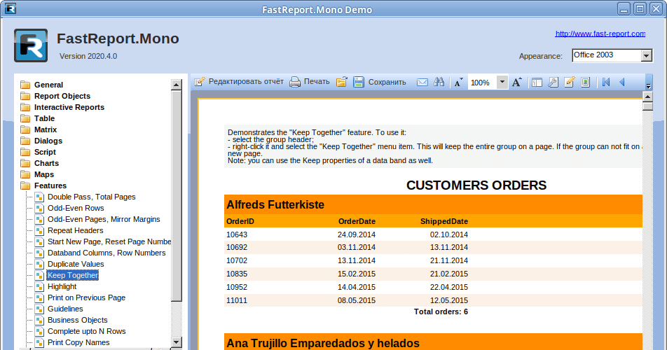 FastReport Mono 2020.4