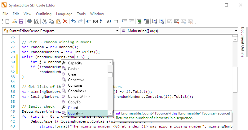Actipro SyntaxEditor for WPF 2020.1.1