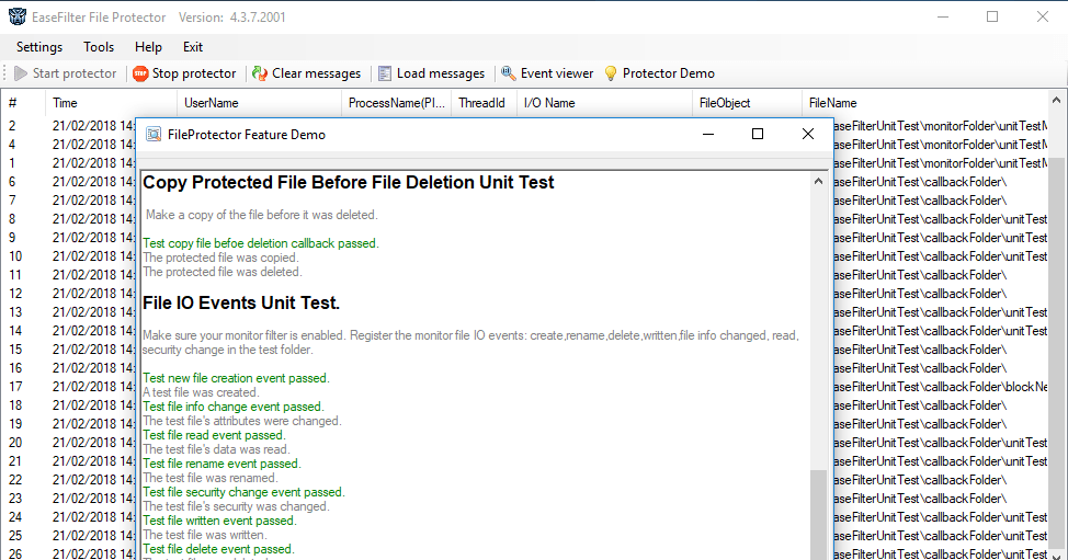 EaseFilter File System Control Filter Driver SDK v5.0.6.4