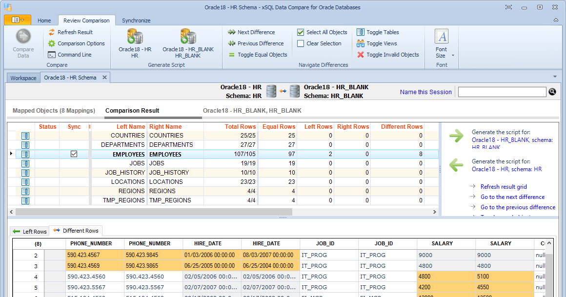Lançamento do xSQL Software Data Compare for Oracle