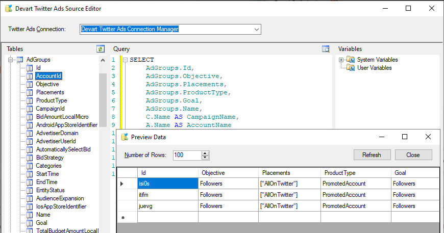 Devart Ssis Data Flow Components For Twitter Ads 發佈