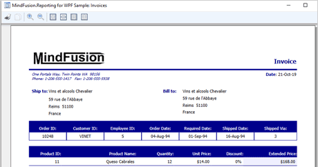 MindFusion.Reporting for WPF V1.4.2
