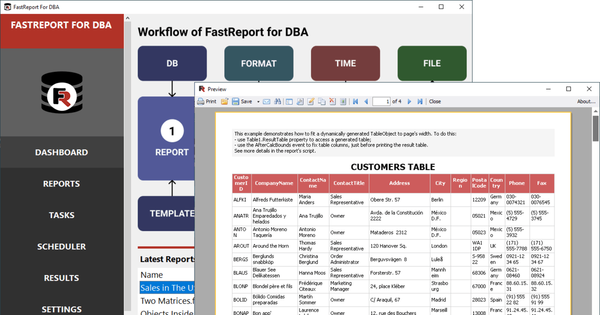 FastReport for DBA 2022.1