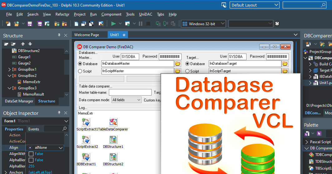 Database Comparer VCL for Delphi, C++Builder V8.0