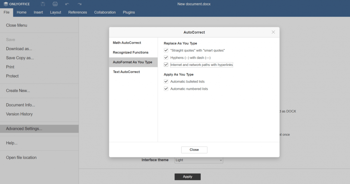 ONLYOFFICE Docs Enterprise Edition with Chamilo Connector v7.0