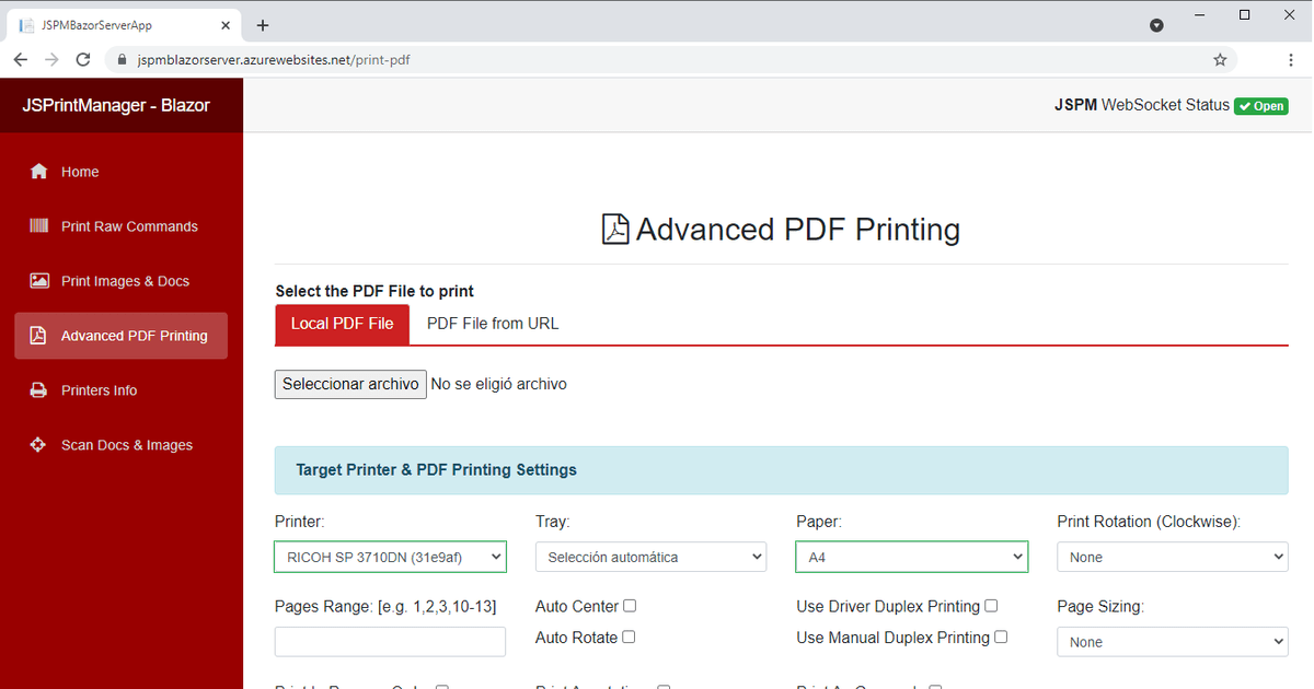 Neodynamic JSPrintManager for Blazor V5.0