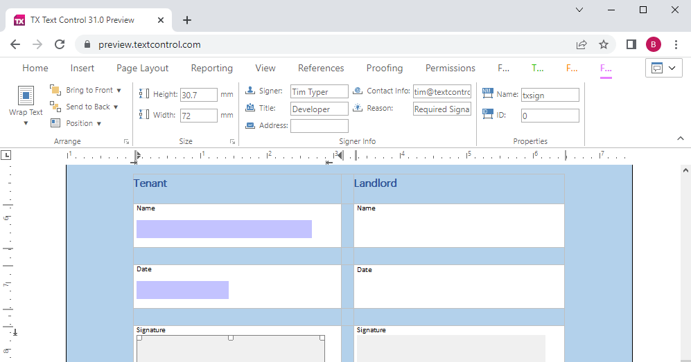 TX Text Control .NET for Windows Forms 31.0