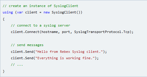 Rebex Syslog for .NET R6.6