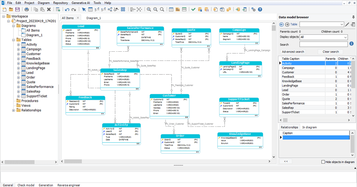 ERBuilder Data Modeler v7.0.7