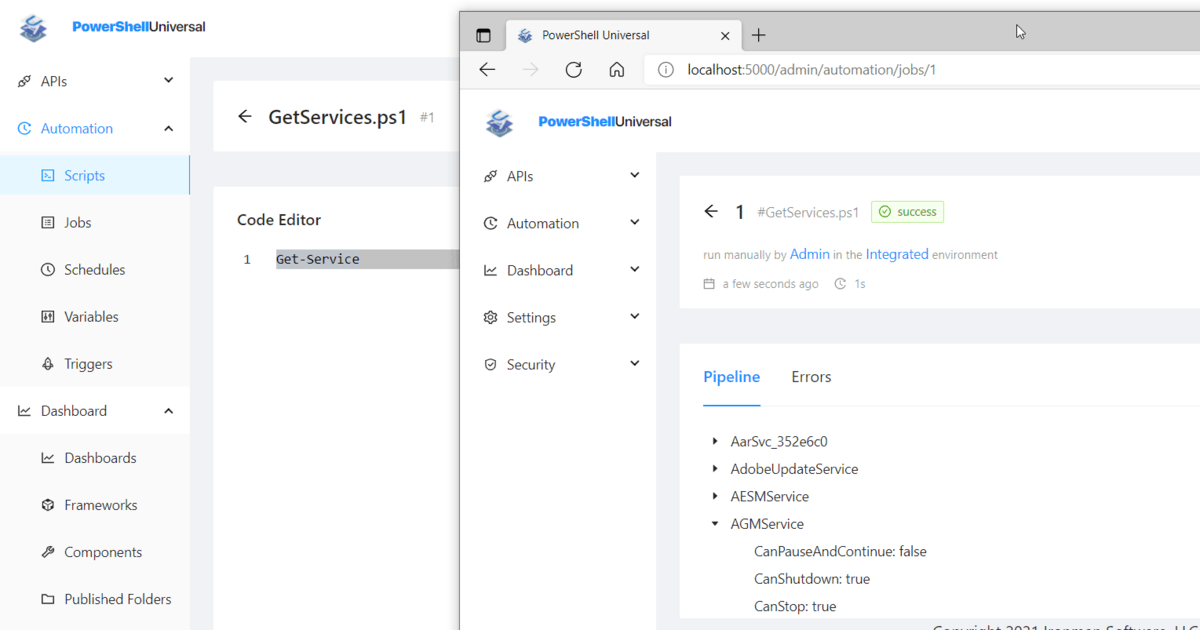 Ironman Software PowerShell Universal v4.0.2