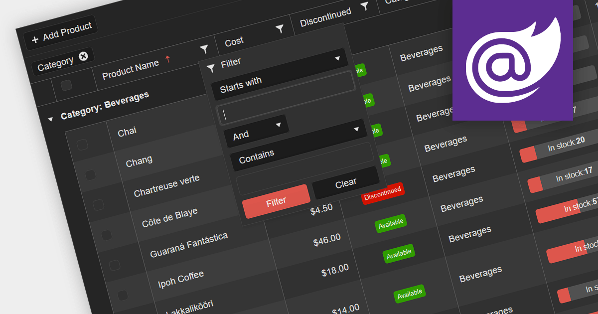 Applying Filters to .NET 7 Blazor Grids Applying Filters to .NET 7 Blazor Grids