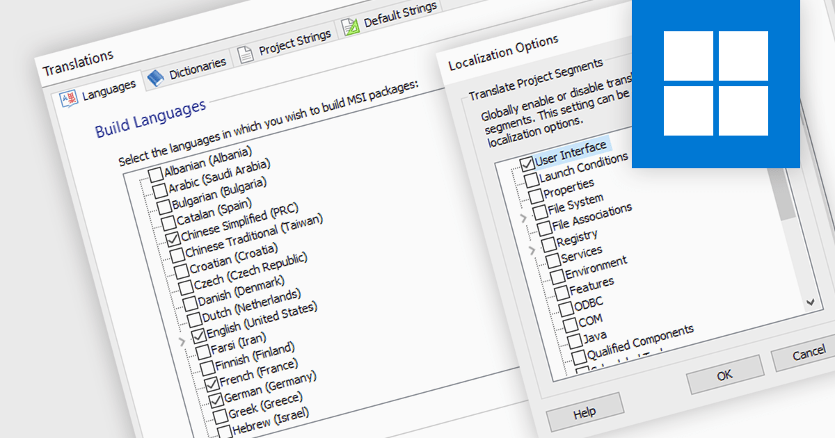 Localize your Installations for Multilingual Use