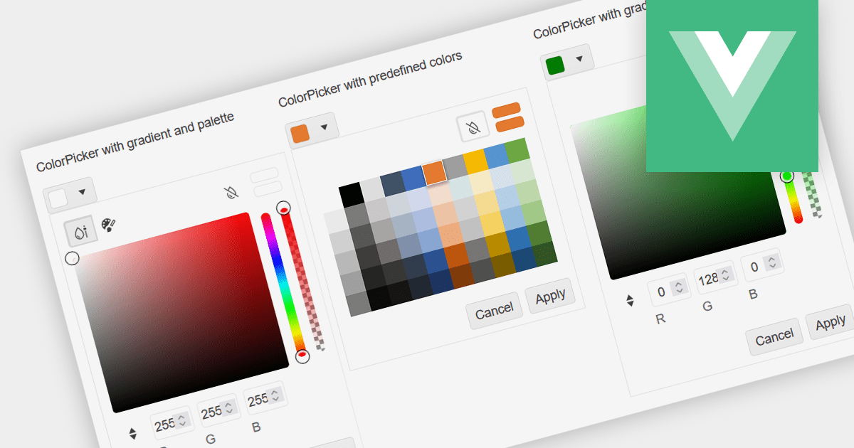 Select and Input Colors in Vue Apps