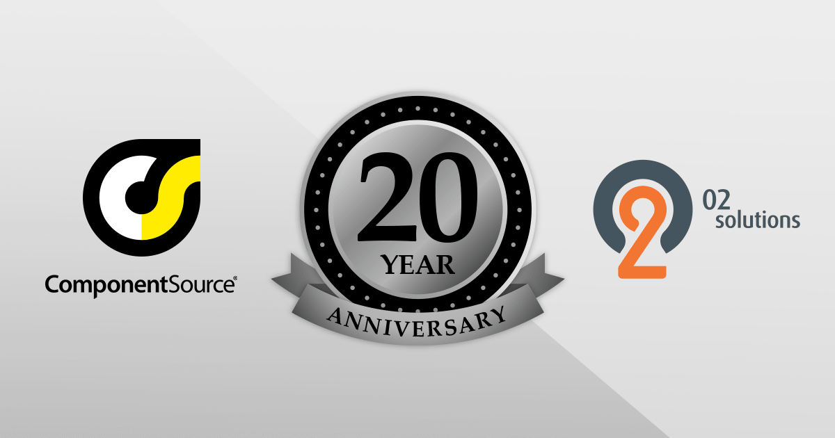 O2 Solutions and ComponentSource Celebrate 20 Years in Partnership