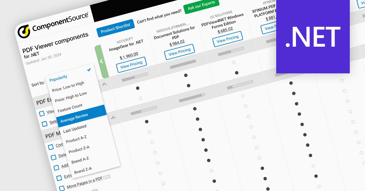 Introducing Our New .NET PDF Viewers Comparison