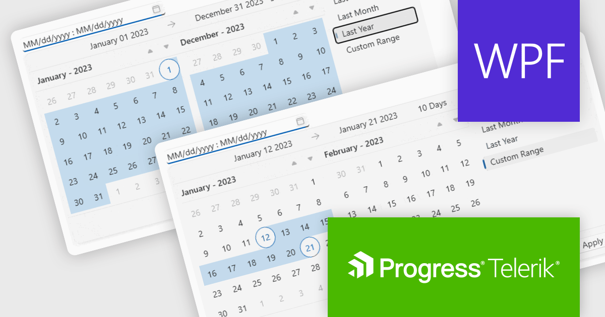 Add Date Range Selection to Your WPF Apps