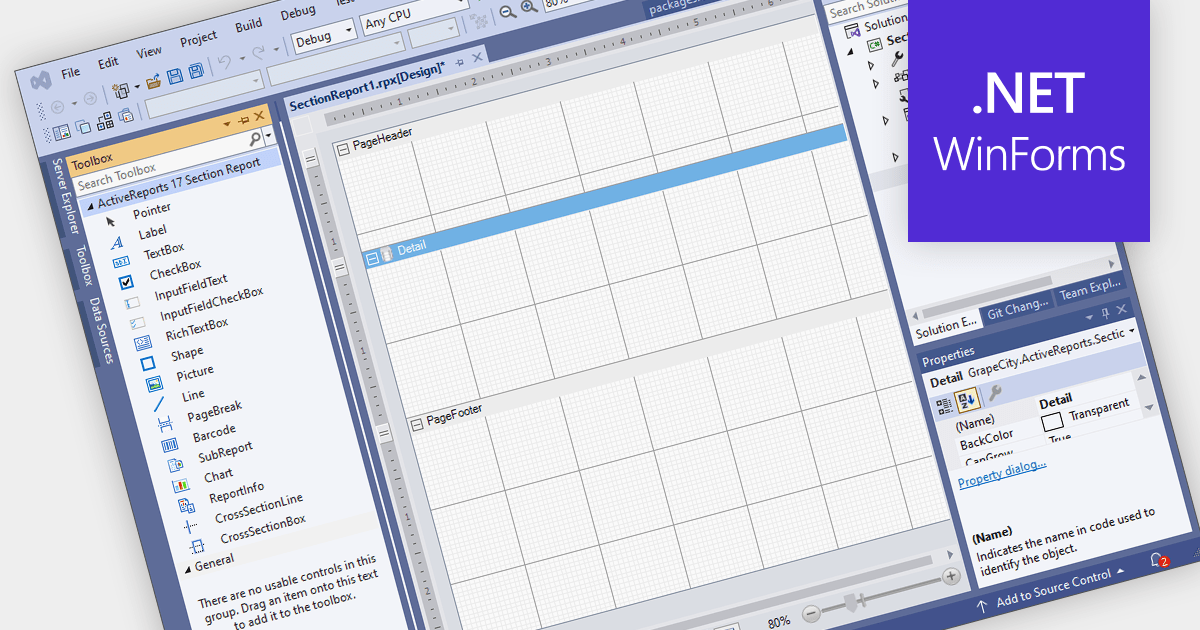 Créez et modifiez des mises en page de rapport dans Visual Studio