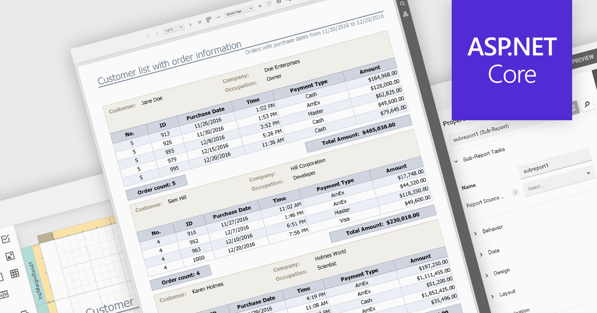 Break Down Complex Data with Subreports