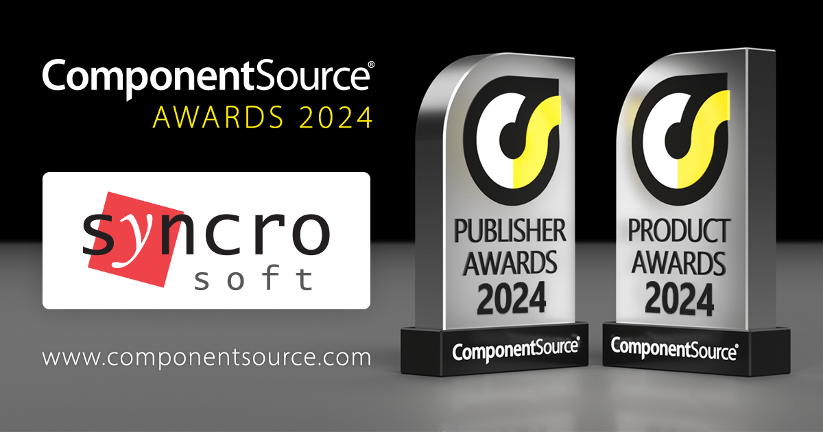 Syncro Soft ganha nove prêmios ComponentSource