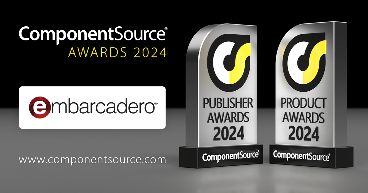 Embarcadero erhält vier ComponentSource Awards