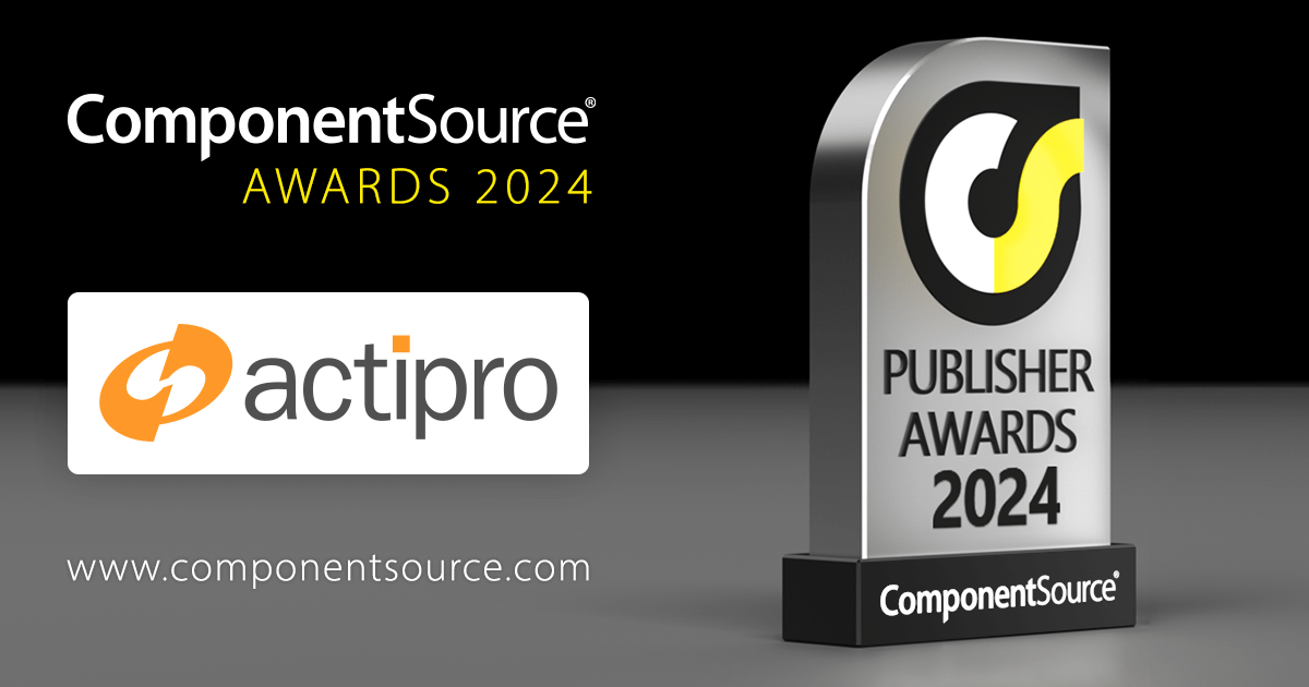 Actipro Software gana un premio ComponentSource