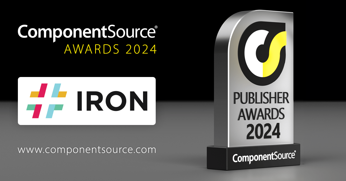 Iron Software Wins ComponentSource Award