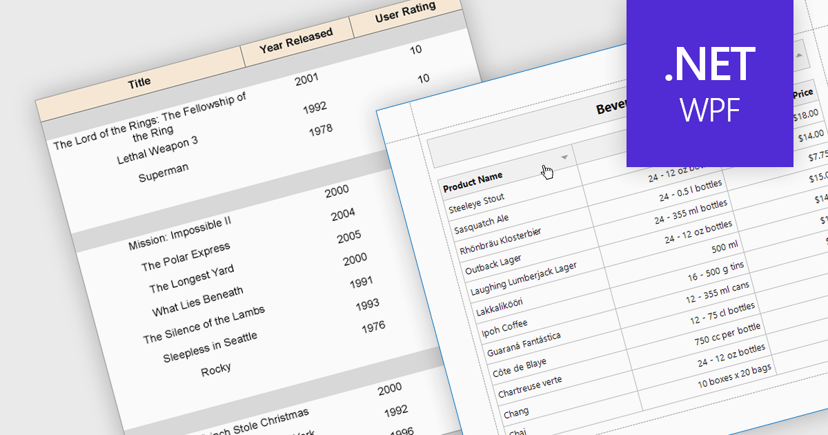 Control Data With Effortless Sorting in WPF Reports
