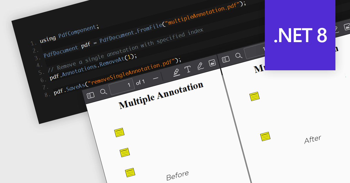 Remove PDF Annotations in .NET 8 Remove PDF Annotations in .NET 8