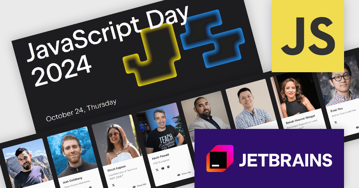 Anuncio del evento JetBrains JavaScript Day 2024