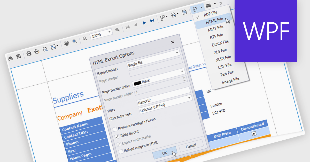Seamlessly Transform WPF Reports Into HTML
