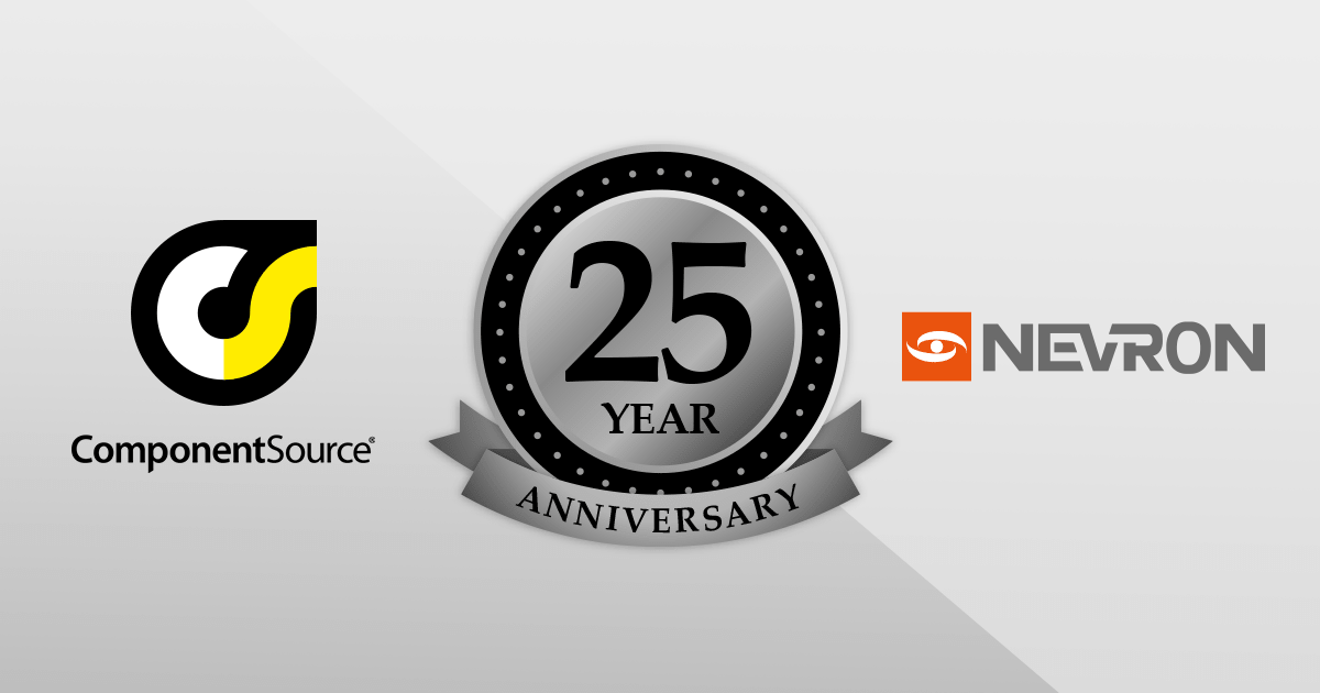 ComponentSource Celebrates 25 Year Partnership with Nevron ComponentSource Celebrates 25 Year Partnership with Nevron