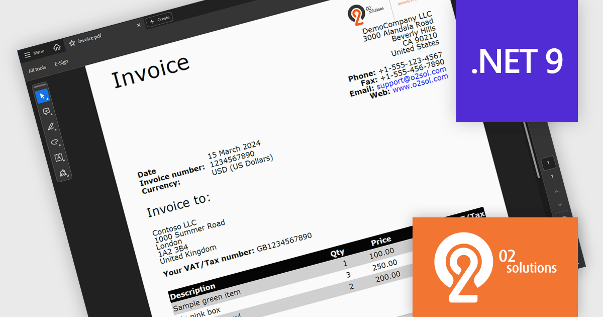 O2 Solutions, Microsoft .NET 9 완벽 지원