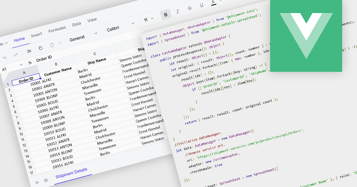 Bind Vuejs Spreadsheets To External Data Sources