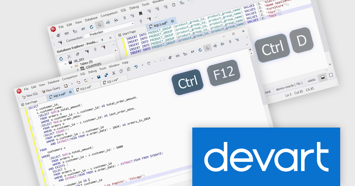 Improve Code Navigation and Editing in Oracle SQL