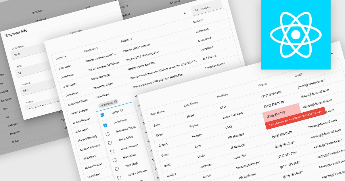 Enable Rich Data Editing in React Grids