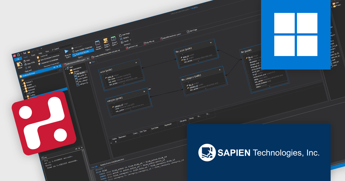 Visual Query Builderを使用して複雑なSQLクエリを構築