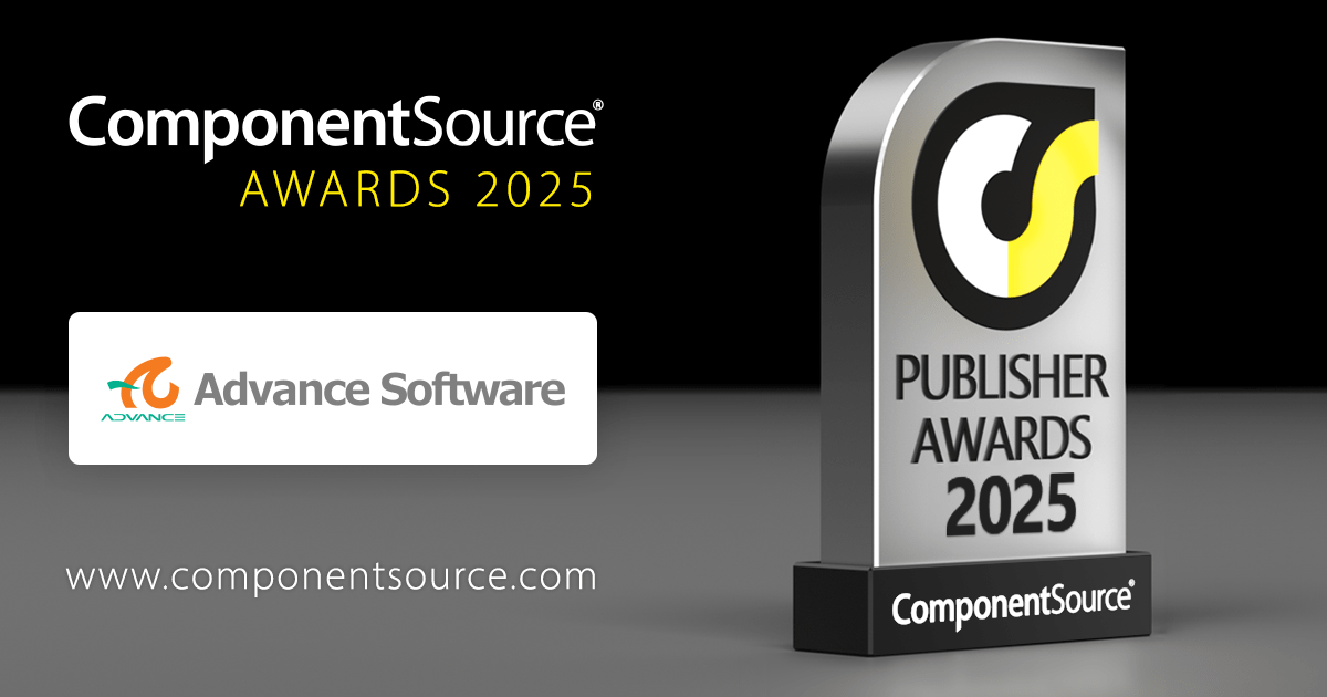 Advance SoftwareがComponentSourceの賞を受賞