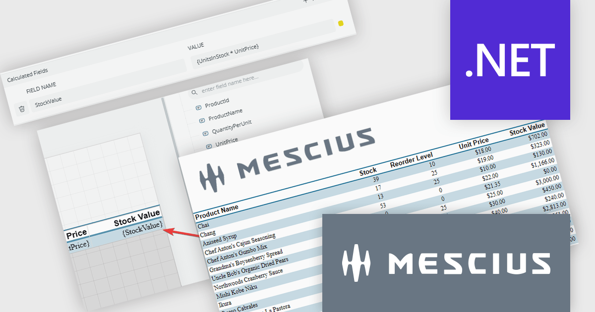 Create Calculated Fields in a C# .NET RDL Report