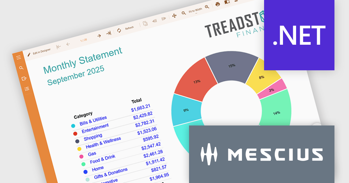 Add Reporting & Data Visualization to C#.NET Apps