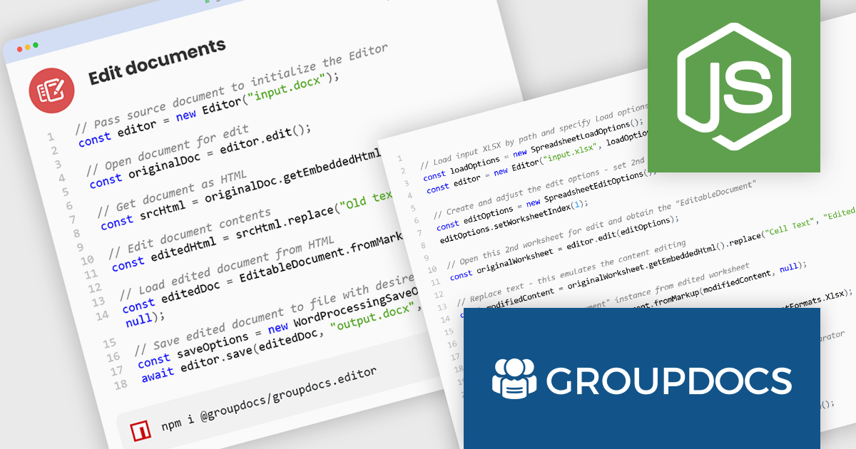 Add Rich Document Editing to Node.js Apps