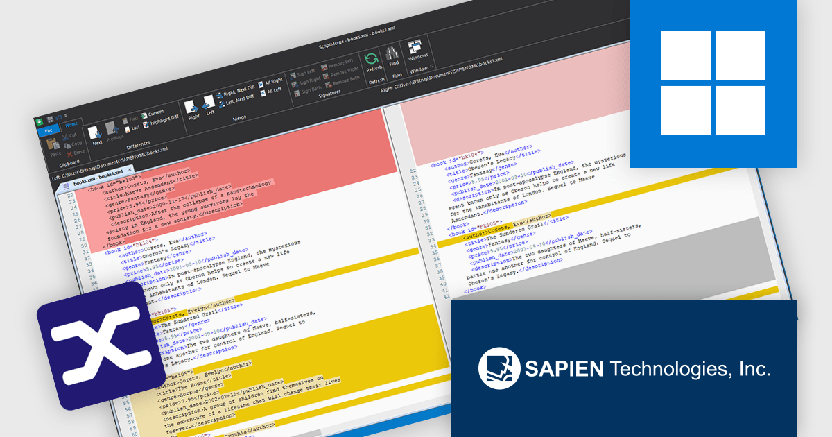 Easily Compare and Merge XML Changes