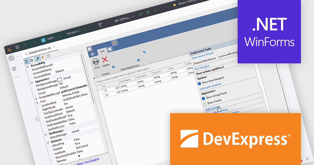 在 Rider 内部构建 DevExpress WinForms 用户界面