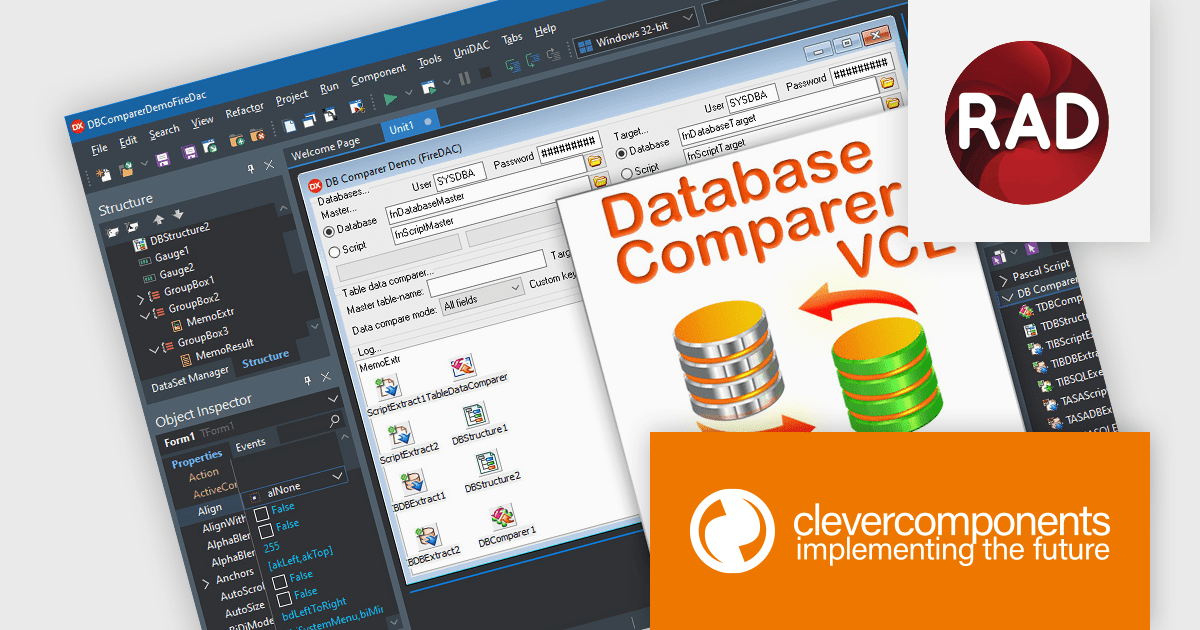 Compare and Sync Databases in RAD Studio 13